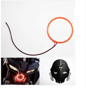 Gogna Mart mt 15 CNC short skull visor + MT ring light 60mm Red Bike ...