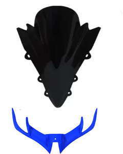 Gogna Mart double bubble Visor for Yamaha R15 V1 and V2 (Black) + v3 ...