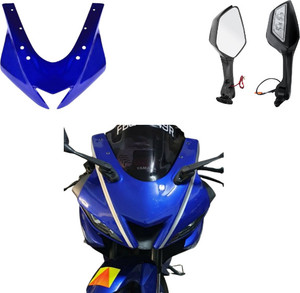 Gogna Mart Windscreen Fairing R6 Mask for Yamaha R15 V3 (Blue ...