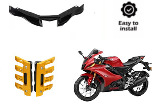 Gogna Mart CNC Shocker Protector Front Fender Slider Guard gold for r15 ...