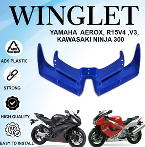 ASRYD Bike Winglet For Yamaha Aerox R15 V3,V4 Kawasaki Ninja 300 ( Blue ...