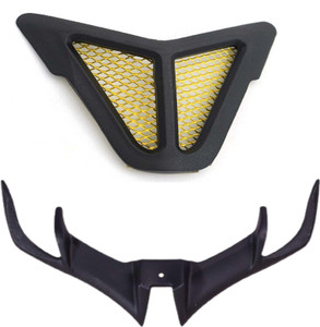 Gogna Mart nose grill yellow jali + v3 winglet black Bike Fairing Kit ...