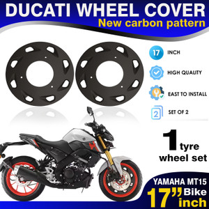 ASRYD 17 inch 2pc Ducati PRO Disc Bike Wheel Cover For Yamaha MT-15 ...