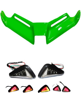 Gogna Mart Front Fairing Aerodynamic Winglets for KAWASAKI with ...