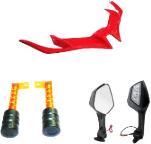 Gogna Mart yamaha r15 v3 winglet red , frame slider golden and r6 led ...