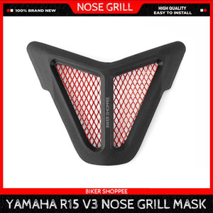 BIKER SHOPPEE NOSE GRILL MASK FOR YAMAHA R15V3 (RED) Bike Fairing Kit ...