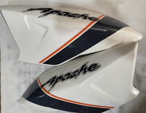 A.A.I Apache RTR 160 180 Tank Cover (White) Bike Fairing Kit Price in ...