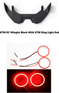 VermsBikers K.T.M RC Winglet (Black) With KTM RC200/390 ring light Red ...
