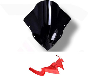 Gogna Mart rs 200 double bubble visor with rs200 winglet red Bike ...