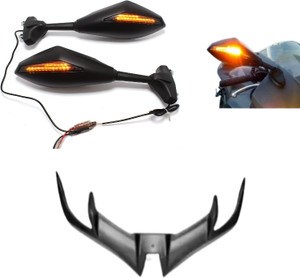 Dynamo LED Turn Signal Indicator R15 V3 + r15 v3 winglet grey Bike ...