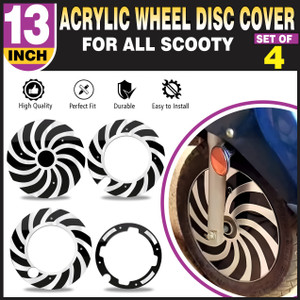 MIKANIX Front / Rear 13 Inch Acrylic Pro Disc Rim / Alloy Wheel Cover ...