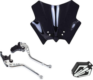 Gogna Mart Visor for KTM Duke 125/200/390, ktm lever silver and key ...