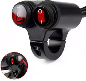 VKSUN Waterproof Motorcycle Handlebar 7/8" ON-OFF-ON Headlight Fog ...