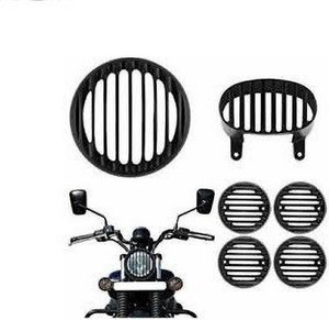 MUSAGI GBHJ AVENGER 150/180/220 Bike Headlight Grill (Black) Bike ...