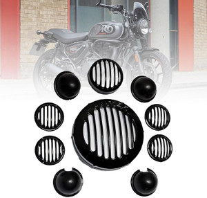 bikeworld Hunter 350 Bike GRILL SET Bike Headlight Grill Price in India ...