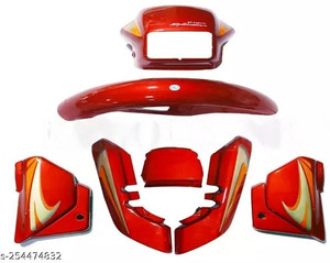 THE ONE CUSTOM Full Body Kit Splendor Plus New Model Red Bike Headlight ...