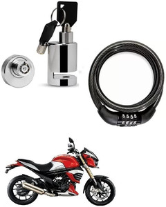 autoformonix Heavy Disc Brake Lock with Helmet Lock Black for Mahindra ...