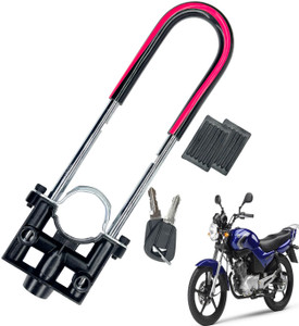 Generox Security Lock for YBR 125 Heavy Duty Red and Black YBR 125 U ...