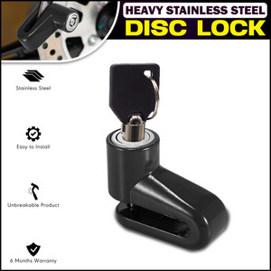 Moto Genius Heavy Stainless Steel Disc Break Anti-Theft Security Lock ...