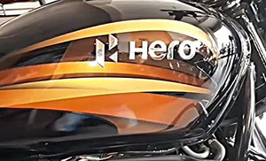 GPX GPXBike Tank Logo Silver for Compatible Hero Splendor Bike Tank Pad ...