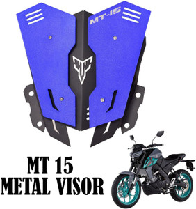 DAZZRIDE Heavy Quality Metal Visor for Yamaha MT15 (Blue) Bike ...