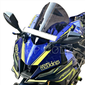 HARP MODZ Smoke Black Indonesian Bubble Visor for Yamaha R15 V4 M Bike ...
