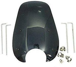 GLITO Bike Fiber Glass Front Windshield/Wind Shield Black For Bajaj ...