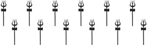 Comet Busters Trishul Traditional Black Bindi (BV396) Forehead Black ...