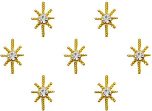 Comet Busters Handcrafted Beautiful Golden Wedding Bindis (BV1375 ...