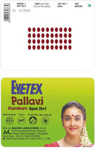 Eyetex Pallavi Sticker Kumkum Forehead Maroon Bindis Price in India ...