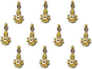 Comet Busters Beautiful Handcrafted Golden Bindis (BIN1907) Forehead ...
