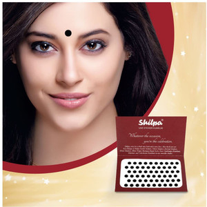 Shilpa Vive kumkum Bindi Black-7 For head Black Bindis Price in India ...
