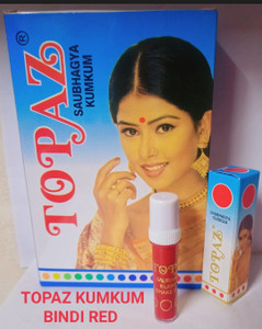 TOPAZ 100% ORIGINAL LIQUID KUMKUM BINDI WITH HERBS EXTRACT AND FLORAL ...