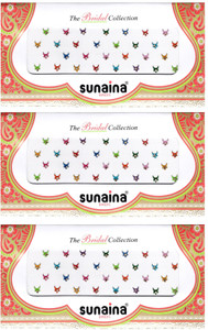 SUNAINA Traditional Multicolor Half Moon Shape Chand Bindi with Stone ...