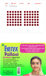 Eyetex Pallavi Sticker Kumkum Forehead Maroon Bindis Price in India ...