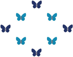 Comet Busters Beautiful Blue Butterfly Bindi With Stone (9mm) (BV1621 ...