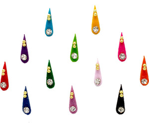 Comet Busters Beautiful Handcrafted Small Multicolor Tilak Bindis With ...