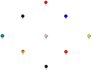 Comet Busters Beautiful Multicolored Small Round Stone Bindi for Women ...