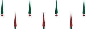 Comet Busters Beautiful Red And Green Tilak Bindi With Dot (BV920 ...