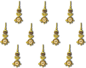Comet Busters Handcrafted Golden Bindis (BV1902) Forehead Gold Bindis ...