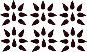 VAMA Velvet Plain Kumkum Round Forehead Pottu Bindi Tilak Sticker ...