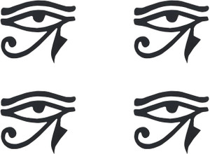 Comet Busters Handcrafted Black Eye of Ra Bindi Stickers (20 mm ...