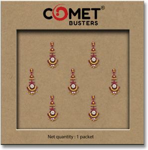 Comet Busters Long Red Traditional Bindi with Silver Stone (BV1550 ...