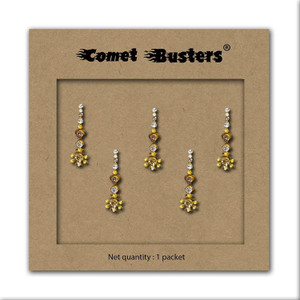 Comet Busters Beautiful Handcrafted Golden Bindis (BV1906) Forehead ...