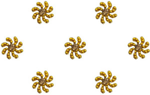 Comet Busters Handcrafted Beautiful Golden Bridal Round Bindi With ...