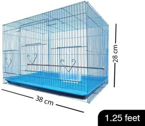 NatureNest 15 INCH BLUE CAGE FOR LOVE BIRDS, FINCHES, PARROTS Hard ...