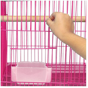 NatureNest (2 Feet) Pink Bird cage and Small Pets 2 Feeding Cup and 1 ...