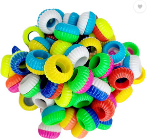 PEDIGONE 10 PCS DOUBLE COLOUR PLASTIC PIGEON RINGS Bird Shoulder Guard ...