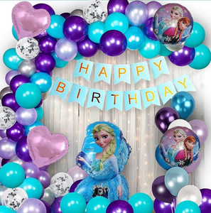 Rainy Decor Presents Frozen Elsa theme Birthday Decoration Combo / Kit ...