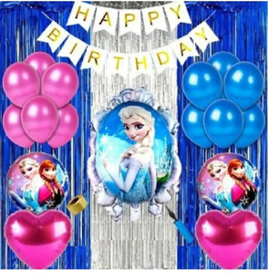 FLIPZONE HBD frozen princess theme combo kit pack for party decorations ...